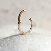 16g Crystal Daith Piercing Hoop | Wateproof Stainless Steel