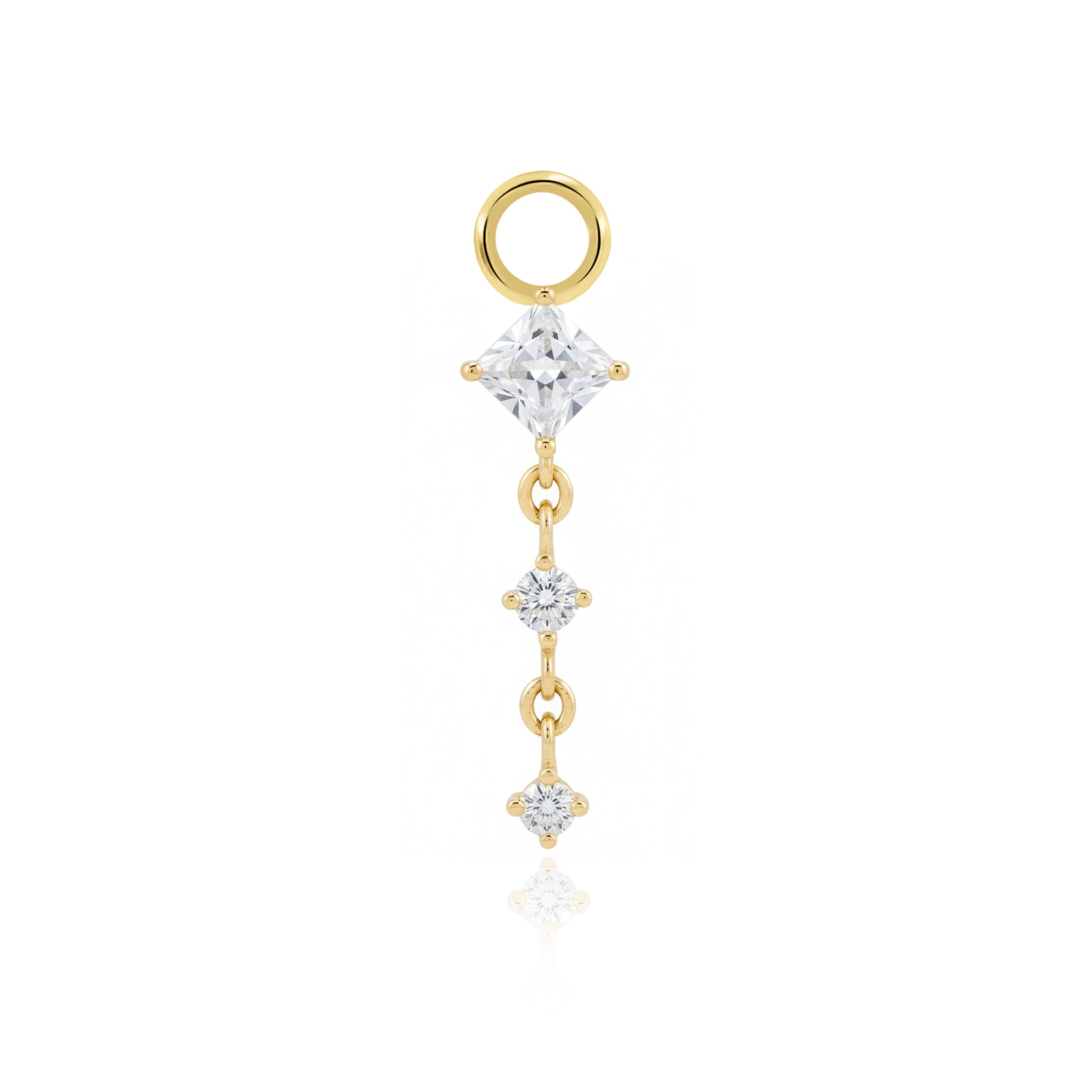 Dangle Crystal Earring Charm | Sterling Silver | Ear Curation