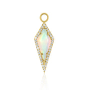 Aura Opal Pave Kite Charm | Elegant Piercing Jewellery
