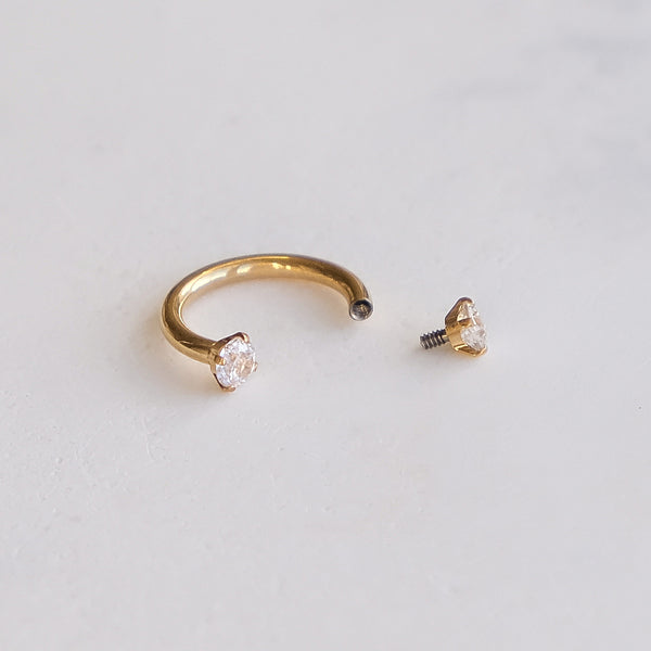Crystal Circular Barbell Implant Grade Titanium – Crystal Heaven London