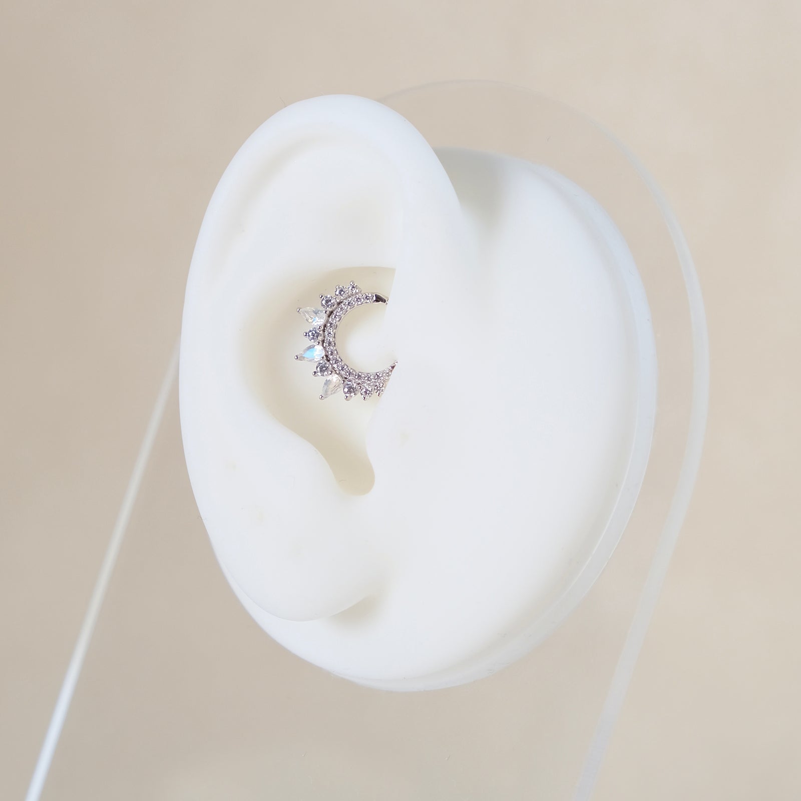 Solid Gold Daith Hoops | 14K Gold Piercing Jewellery