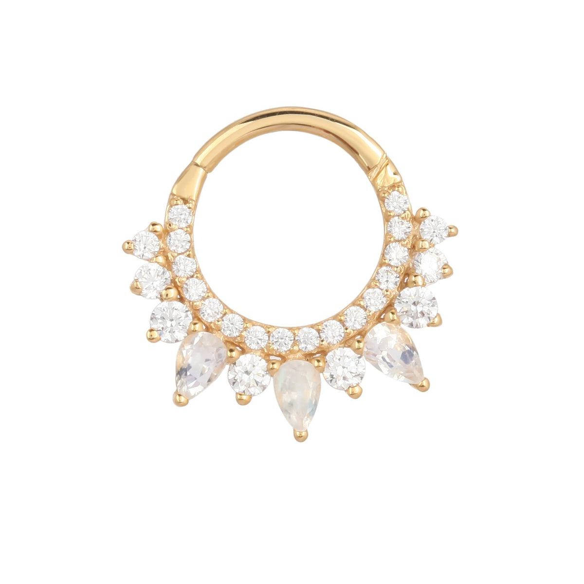 Solid Gold Daith Hoops | 14K Gold Piercing Jewellery