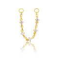 Crystal Chain Charm | Unique Piercing Jewellery Design